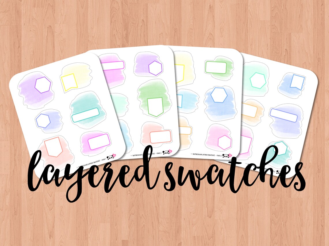 Watercolour Stickers VALUE BUNDLE 8 Sheets - Etsy