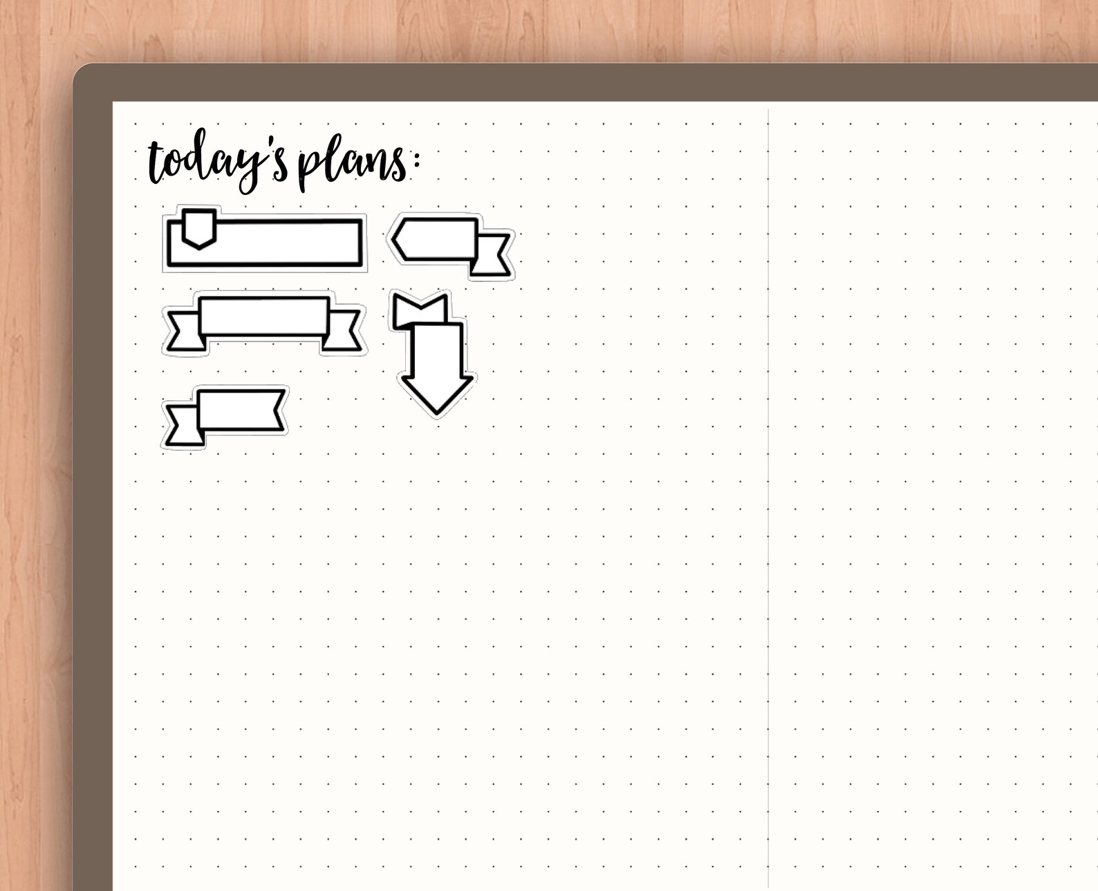 Journaling Doodle Stickers Banners | Etsy