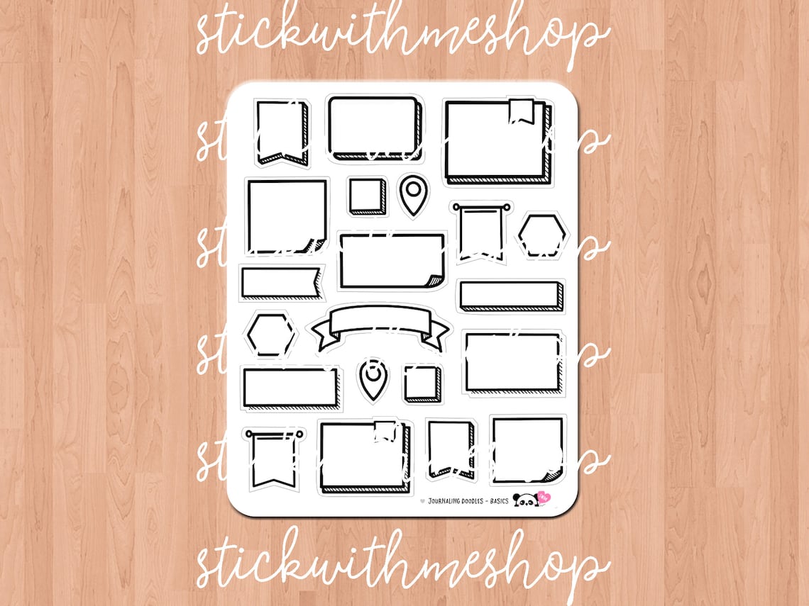 Journaling Doodle Stickers the Basics | Etsy