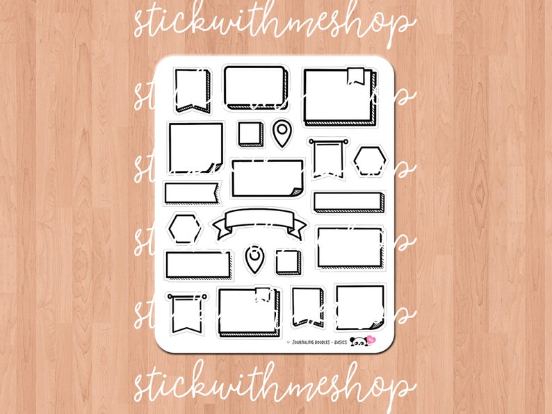 Journaling Doodle Stickers the Basics - Etsy