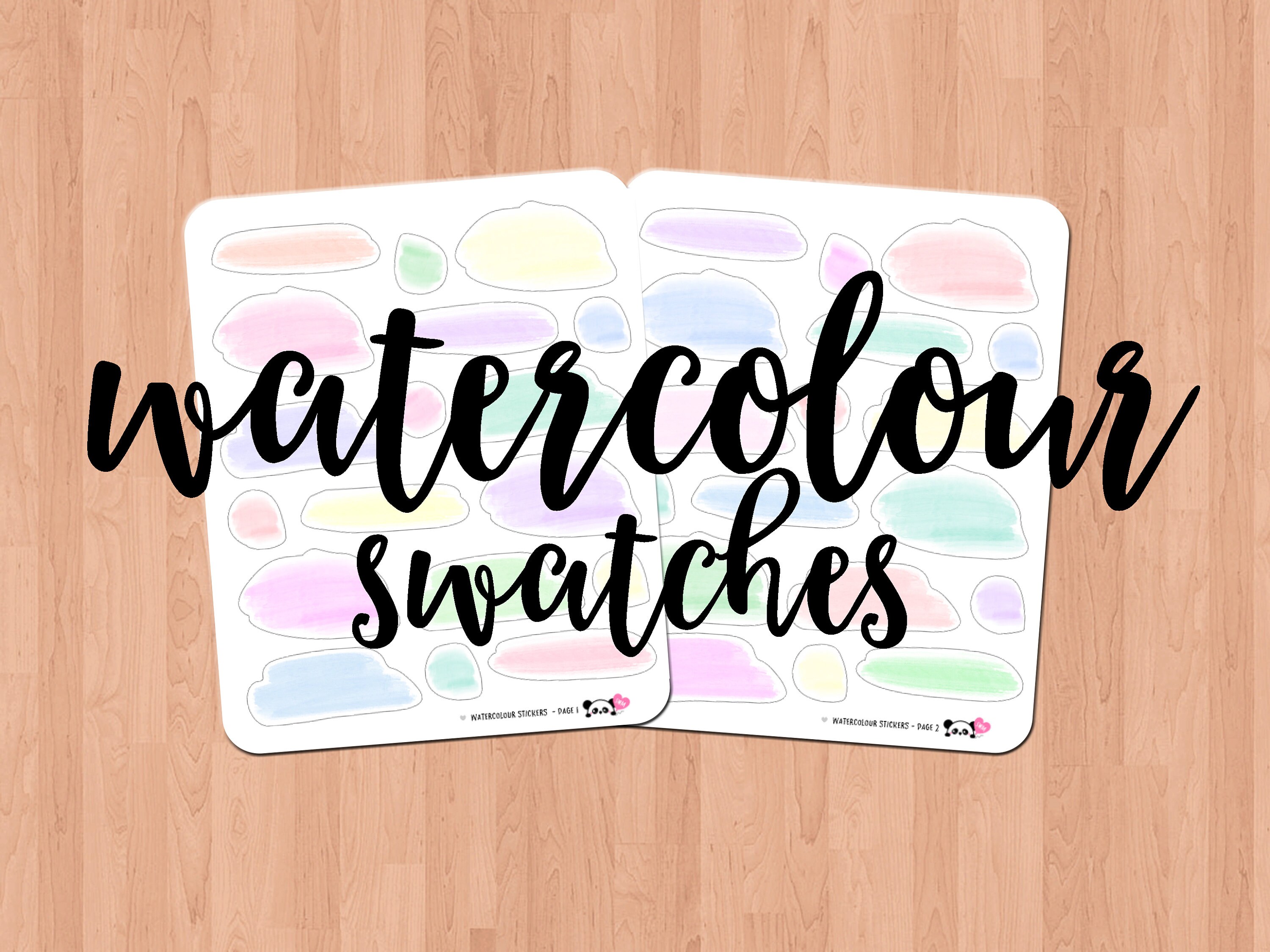 Watercolour Stickers VALUE BUNDLE 8 Sheets - Etsy