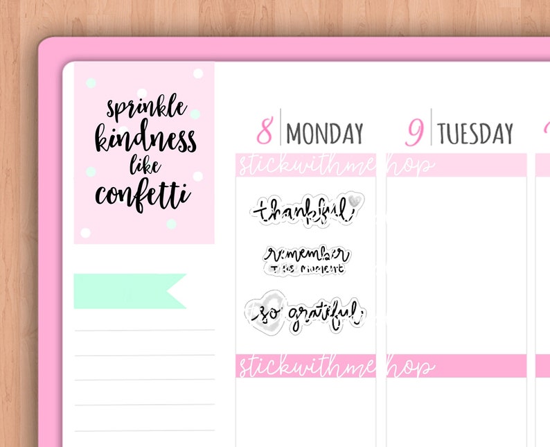 Cherish the Little Things Hand-lettering Stickers | Etsy