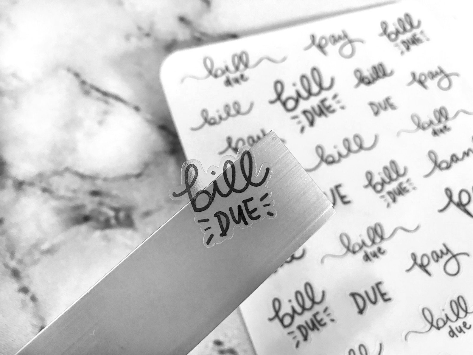 All the Bills CLEAR Hand-lettering Stickers - Etsy