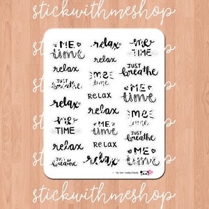 Me Time! - Hand-lettering Stickers - Etsy