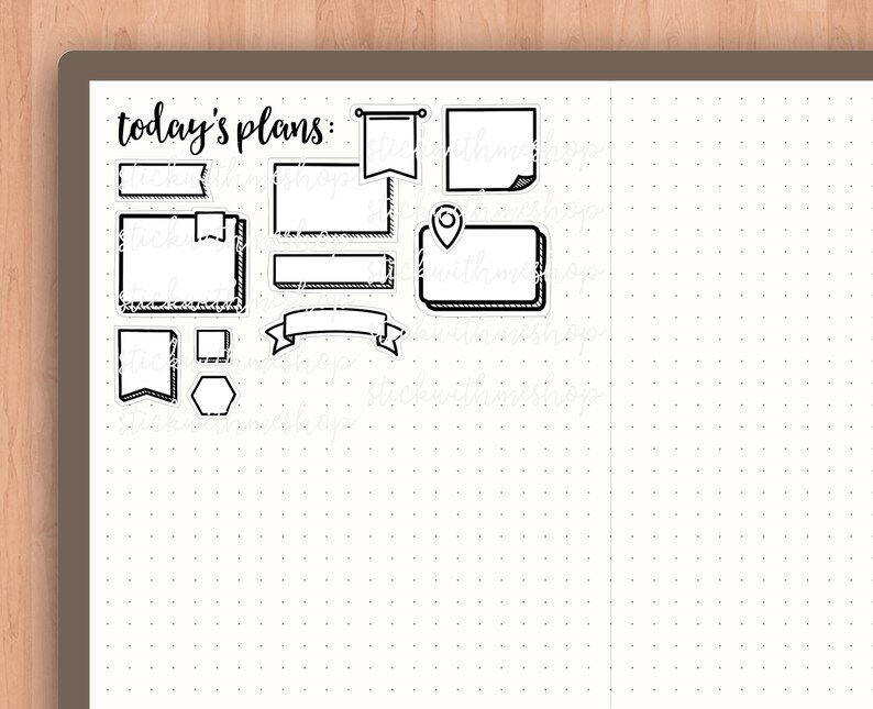 Journaling Doodle Stickers the Basics - Etsy