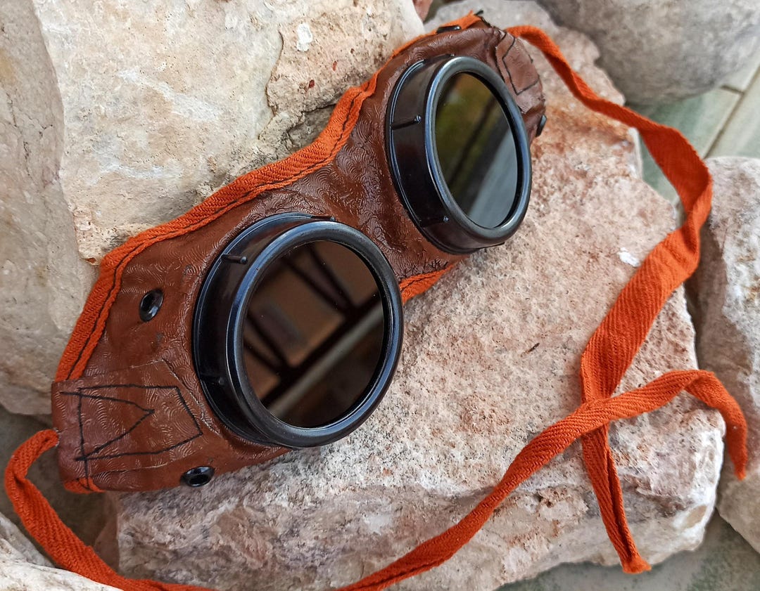 Vintage Welding Glasses Pilot Goggles USSR Aviator Goggles Steampunk ...