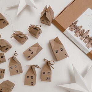 Advent Calendar Christmas Village House Kit, DIY Make Your Own - Etsy