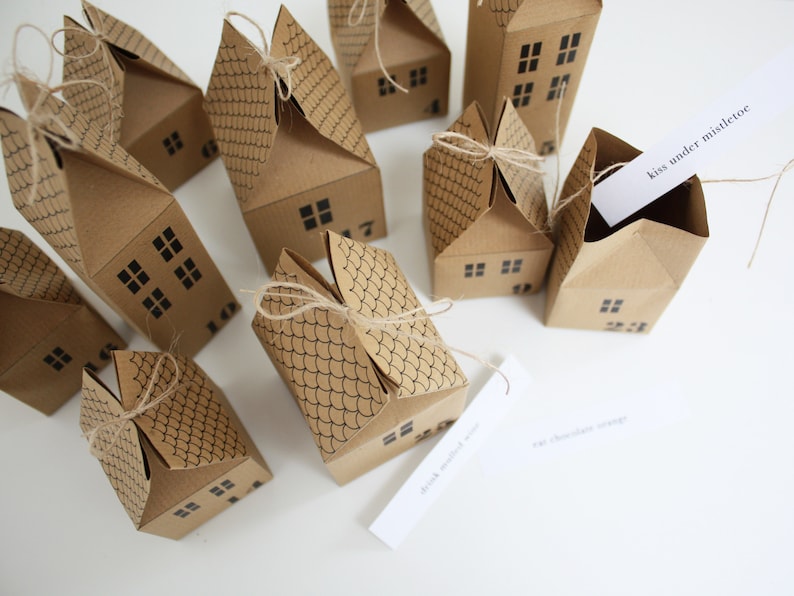 Advent Calendar Christmas Activities Village House Kit, DIY Make Your ...