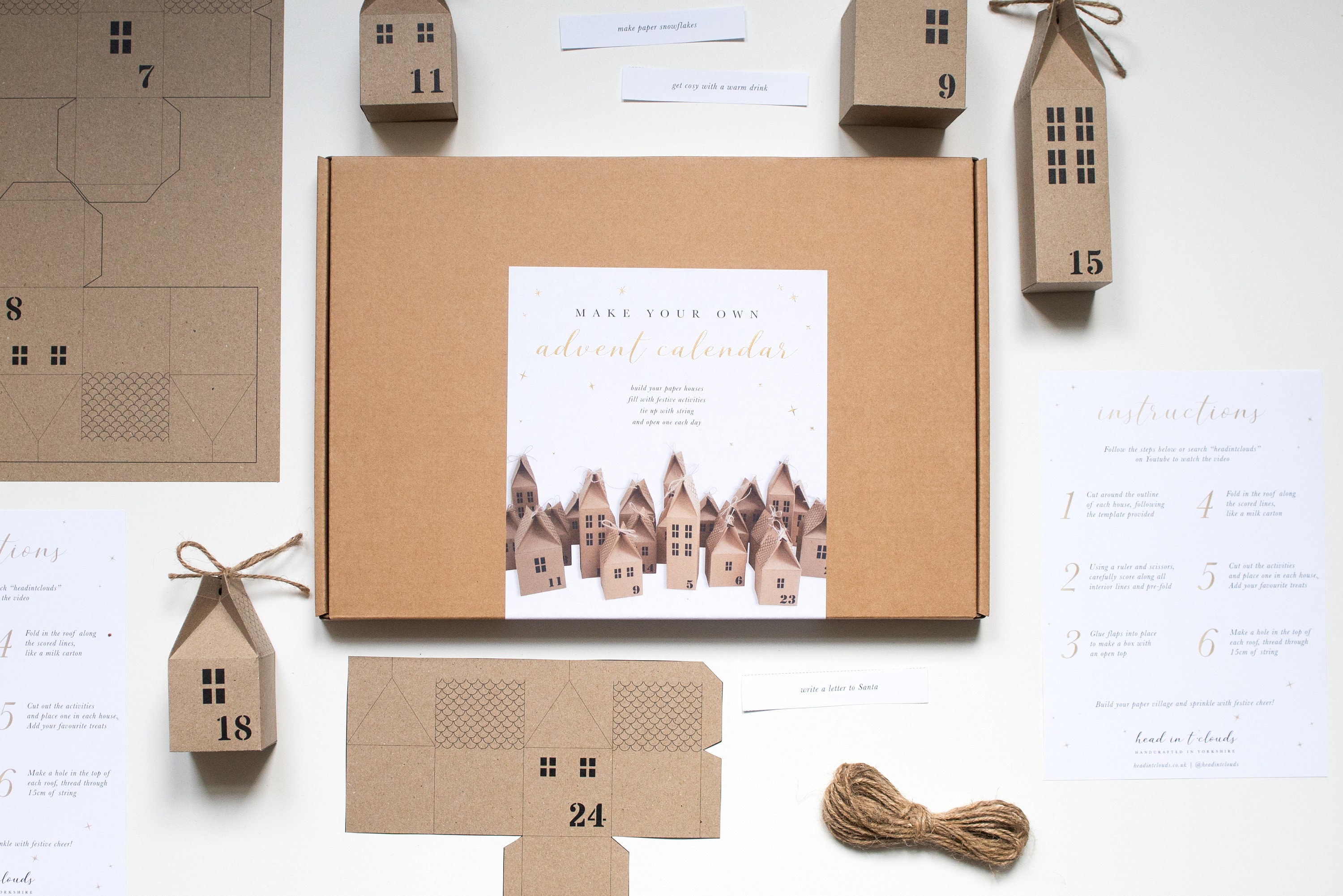 Advent Calendar Christmas Village House Kit DIY Make Your Own - Etsy