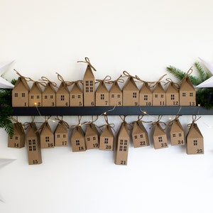 Advent Calendar Christmas Village House Kit, DIY Make Your Own - Etsy