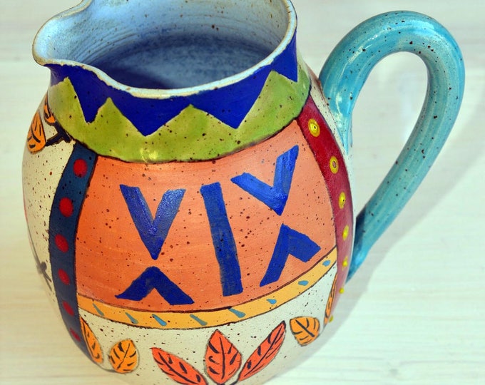 Large Ceramic Pitcher Carrot Decorative Retro Collectible Serving ...