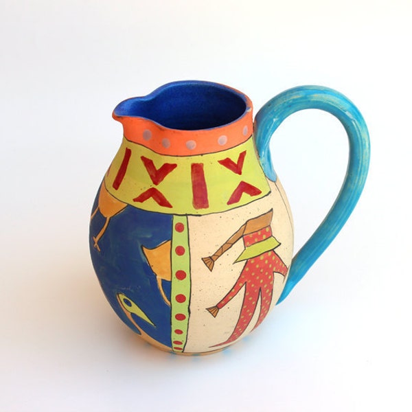 Hand Painted Pitcher - Etsy