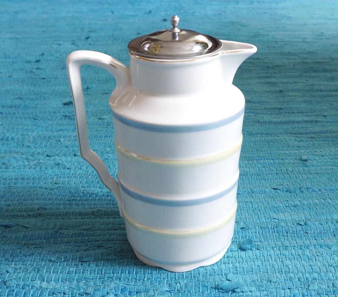 Art Deco Lustreware Cocoa Pitcher Possibly Leuchtenburg Germany, Metal ...