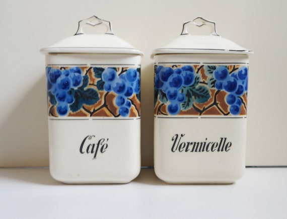 Set Art Deco Ceramic Canisters / Containers. Bihl | Etsy