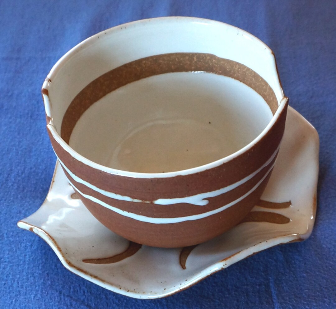 Handmade Marked Ceramic Bowl and Plate, Dutch Mid Century Pottery ...