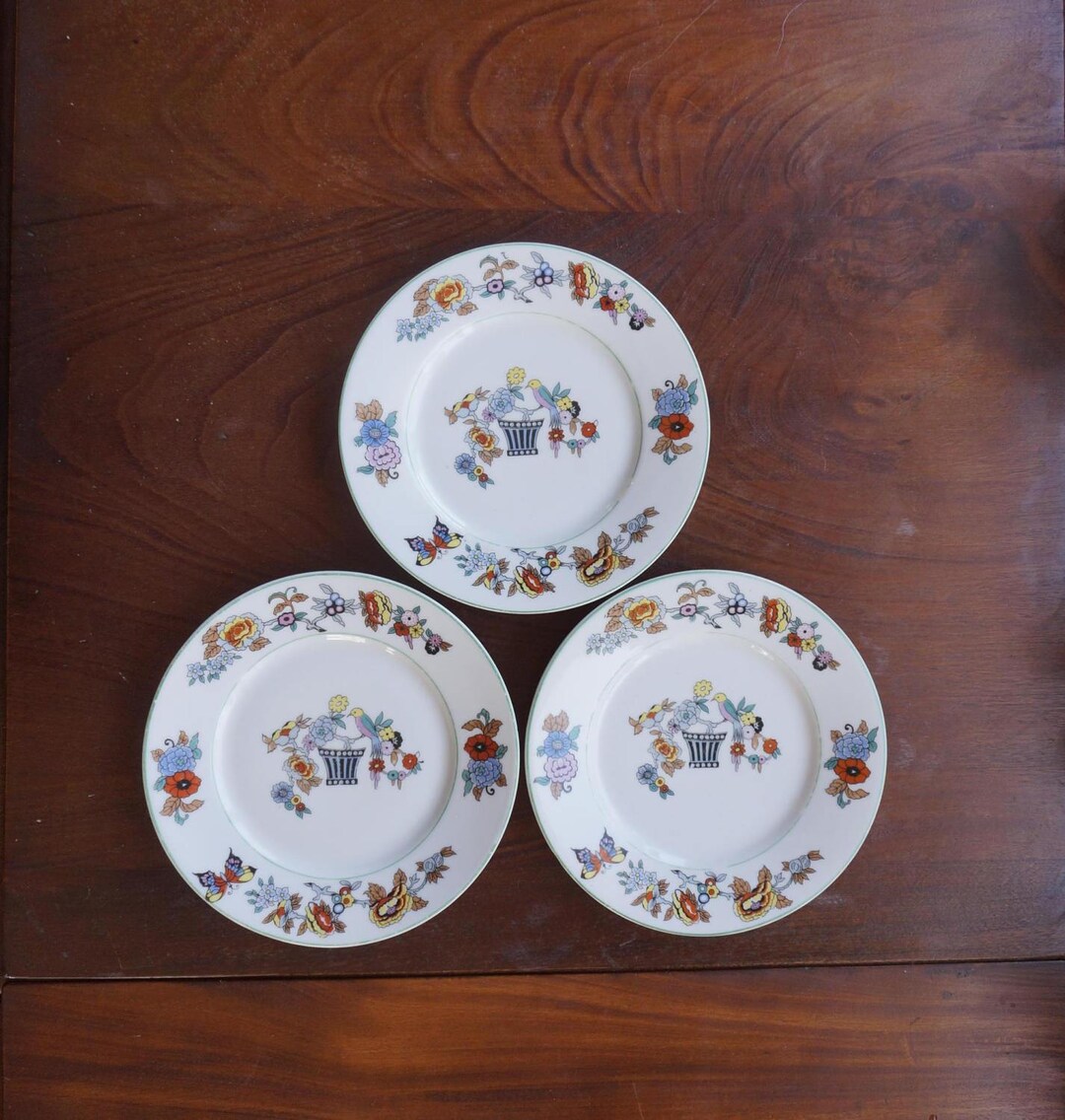Ensemble d'assiettes antiques en porcelaine décorées, Stadtlengsfeld ...