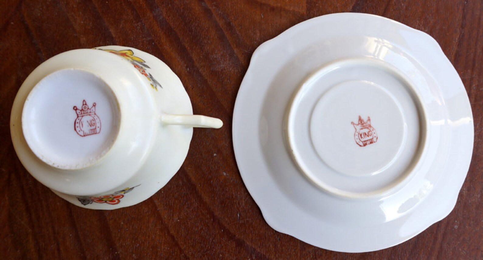 Antique Porcelain Tea Cup With Rectangular Saucer White China | Etsy