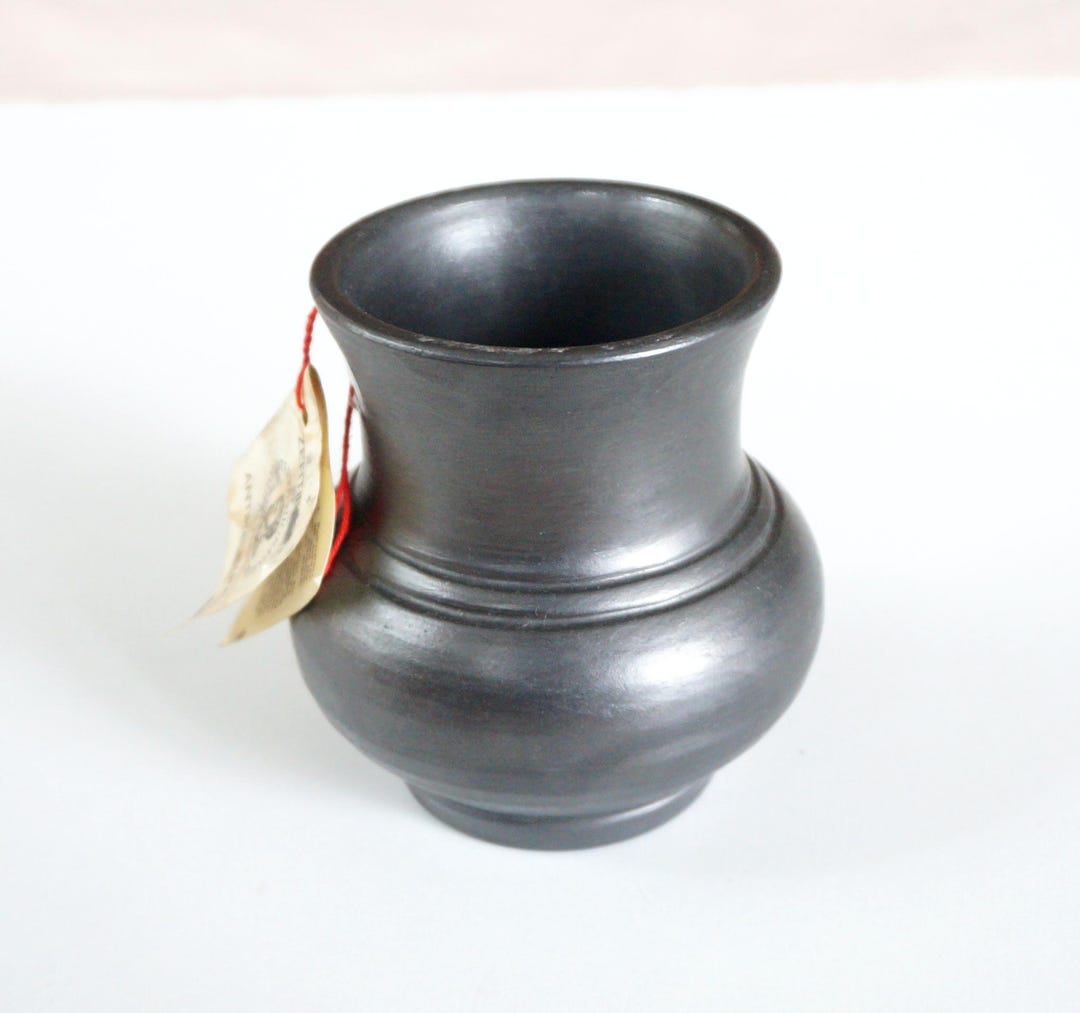 Silvery Grey, Black Pottery Vase, Terra Nigra by Master Potter Franz ...
