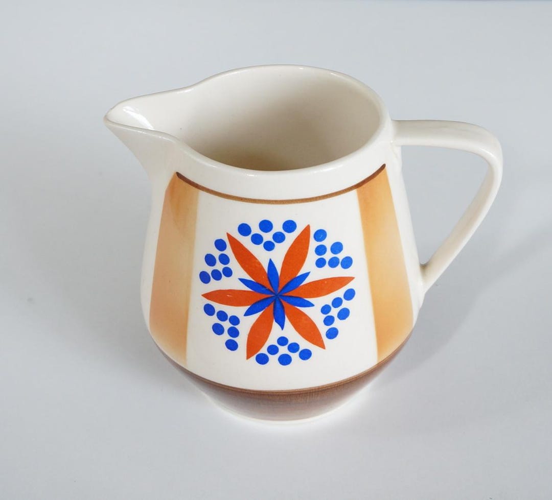 Medium Size Pottery Jug. Torgau East Germany GDR, Model Brigitte. Cream ...