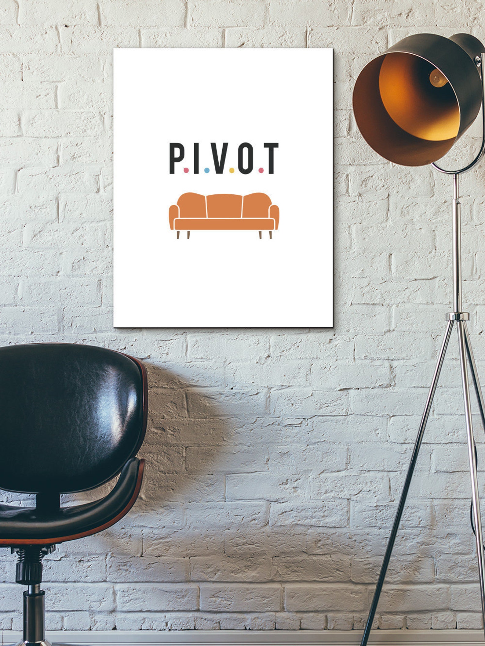 Ross Geller - FRIENDS TV - Pivot : Wall Decor Typography Print Funny ...