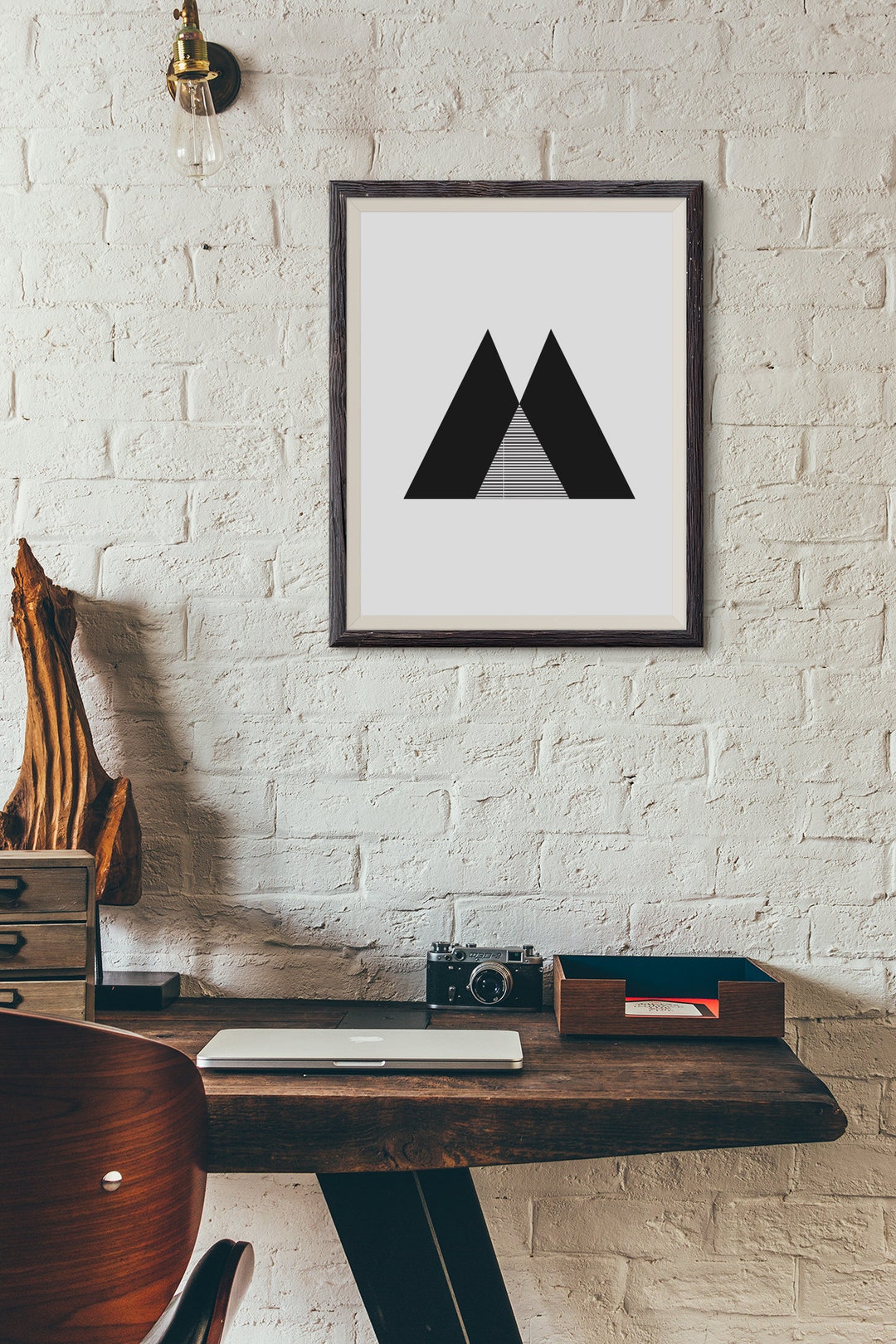 LETTER M - Abstract Alphabet : Wall Decor Typography Print Scandinavian ...