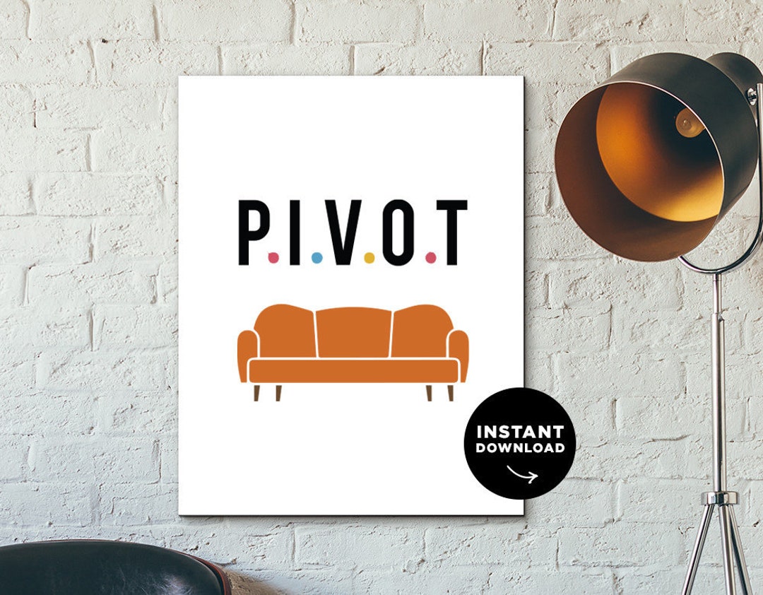 Ross Geller - FRIENDS TV - Pivot : DIGITAL Wall Decor Typography Print ...