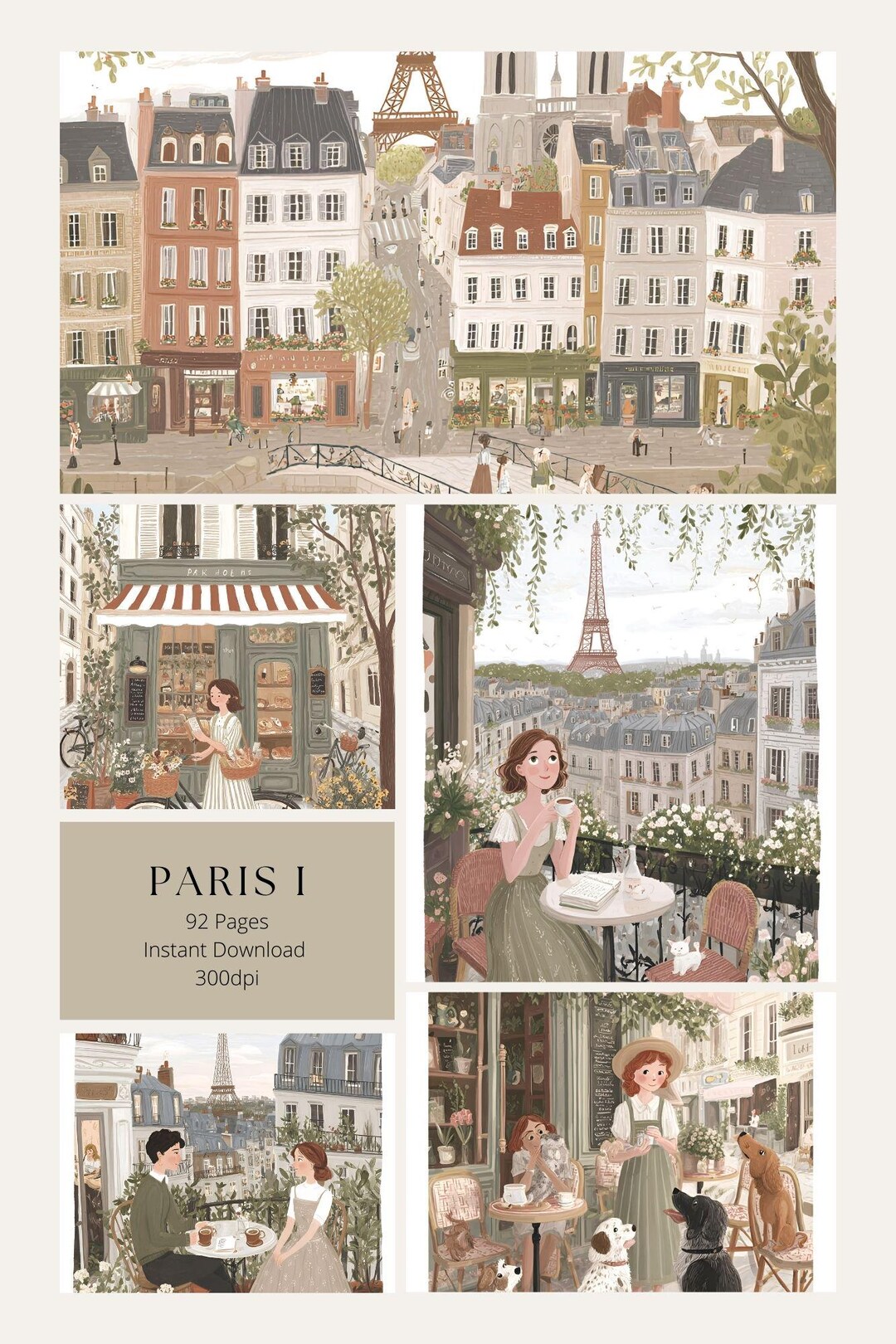 Paris Junk Journal Kit, Vintage Paris Junk Journal Pages, Paris Digital ...