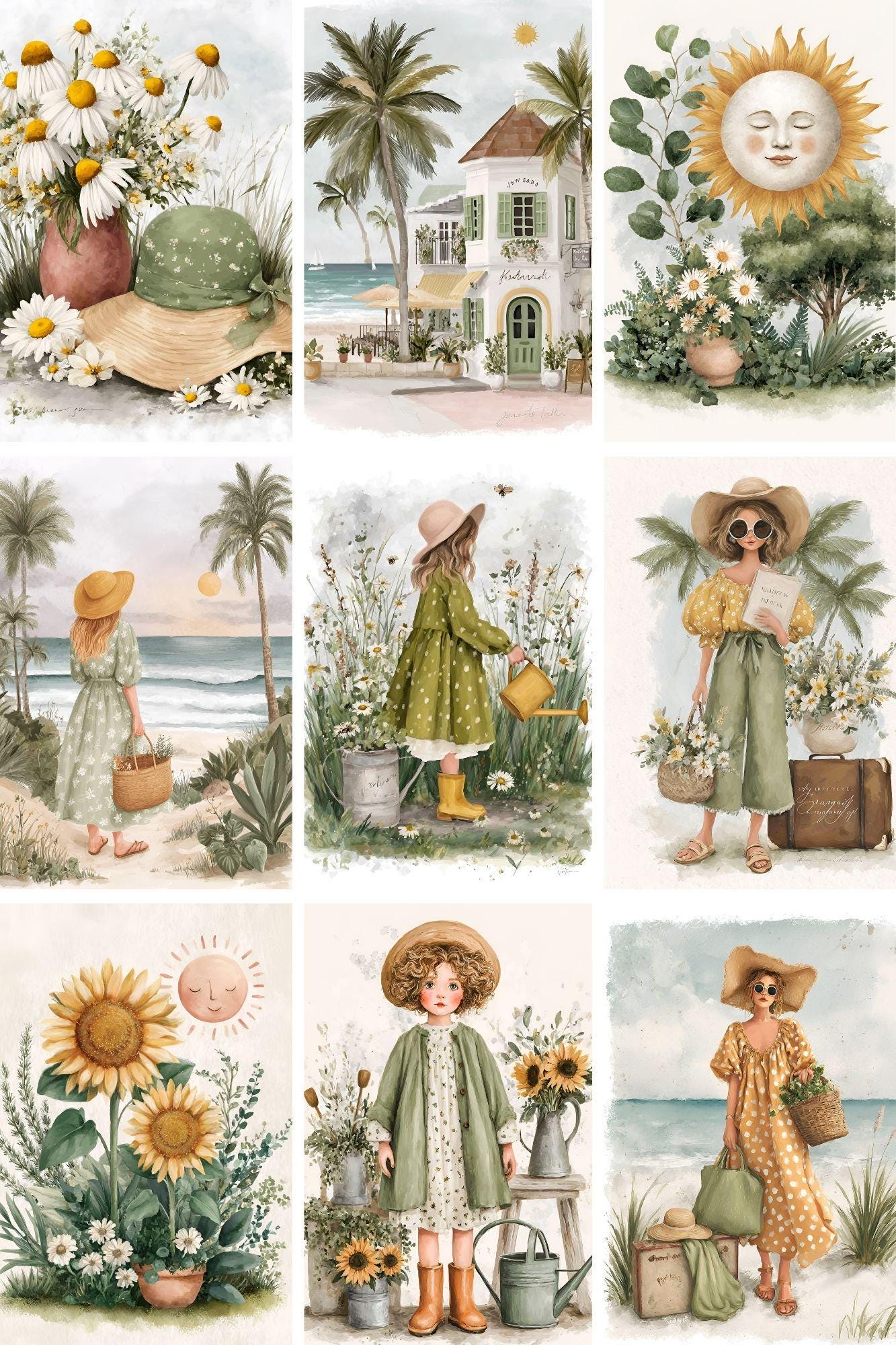 Sunny Days Junk Journal Pages, Coastal Junk Journal Kit, Sea Junk ...