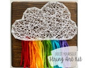 DIY Rainbow Cloud String Art Kit - Etsy