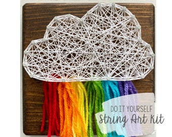 DIY Rainbow String Art Kit | Etsy