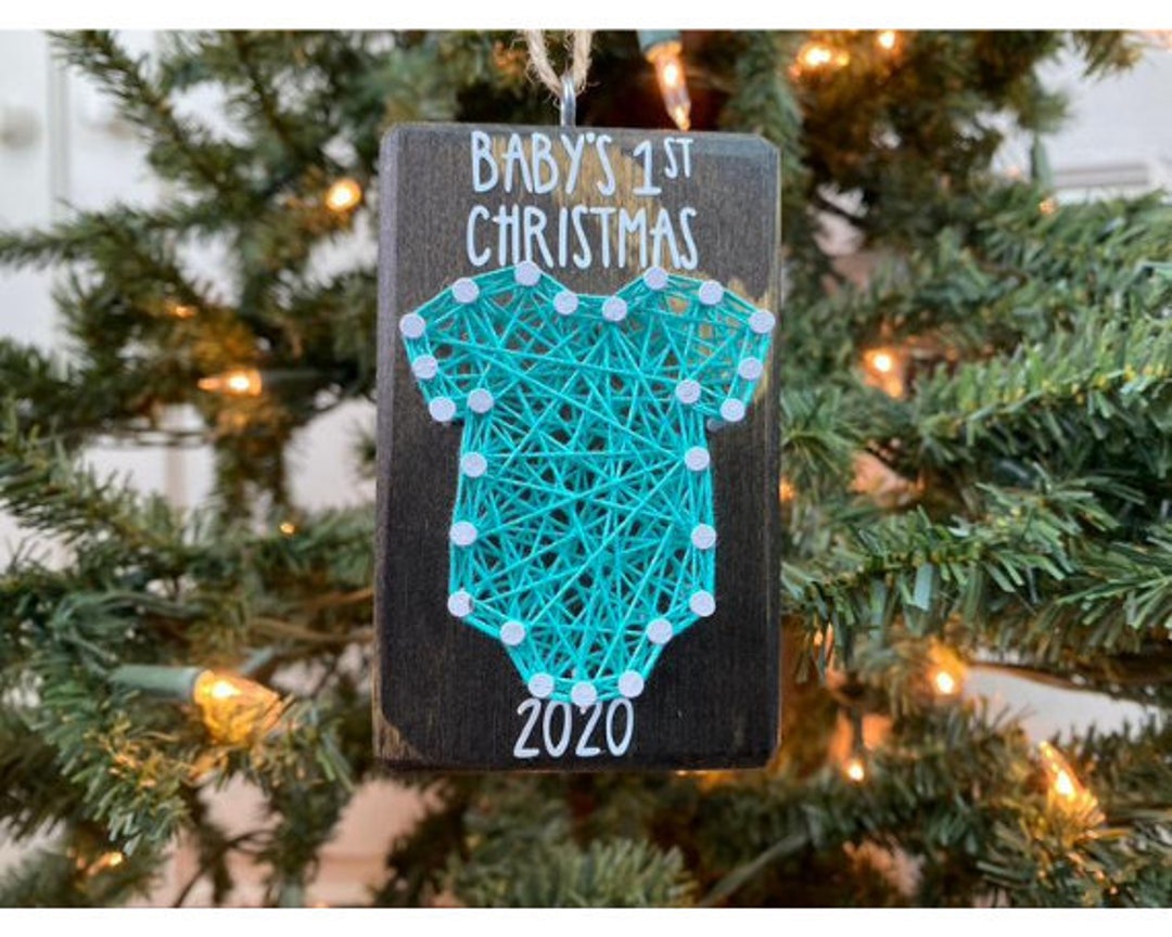 Baby's First Christmas String Art Ornament - Etsy