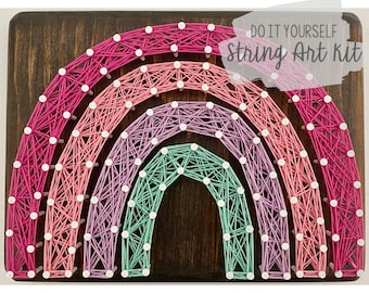 DIY Rainbow String Art Kit - Etsy