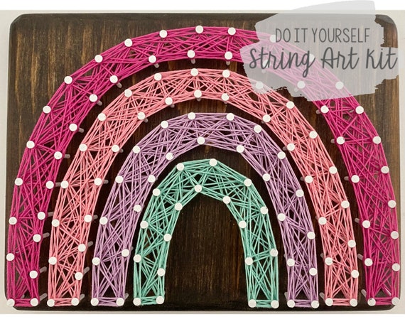 DIY Rainbow String Art Kit - Etsy