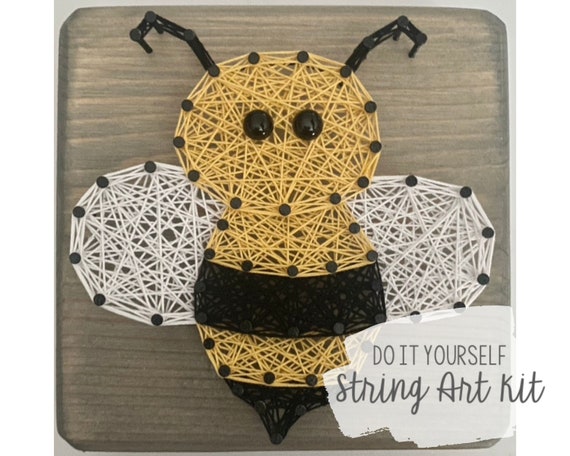 DIY 5x5 Bumble Bee String Art Kit | Etsy