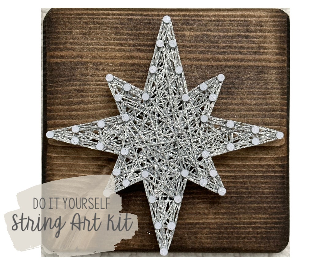 DIY 4x4" Silver Star String Art Kit - Etsy