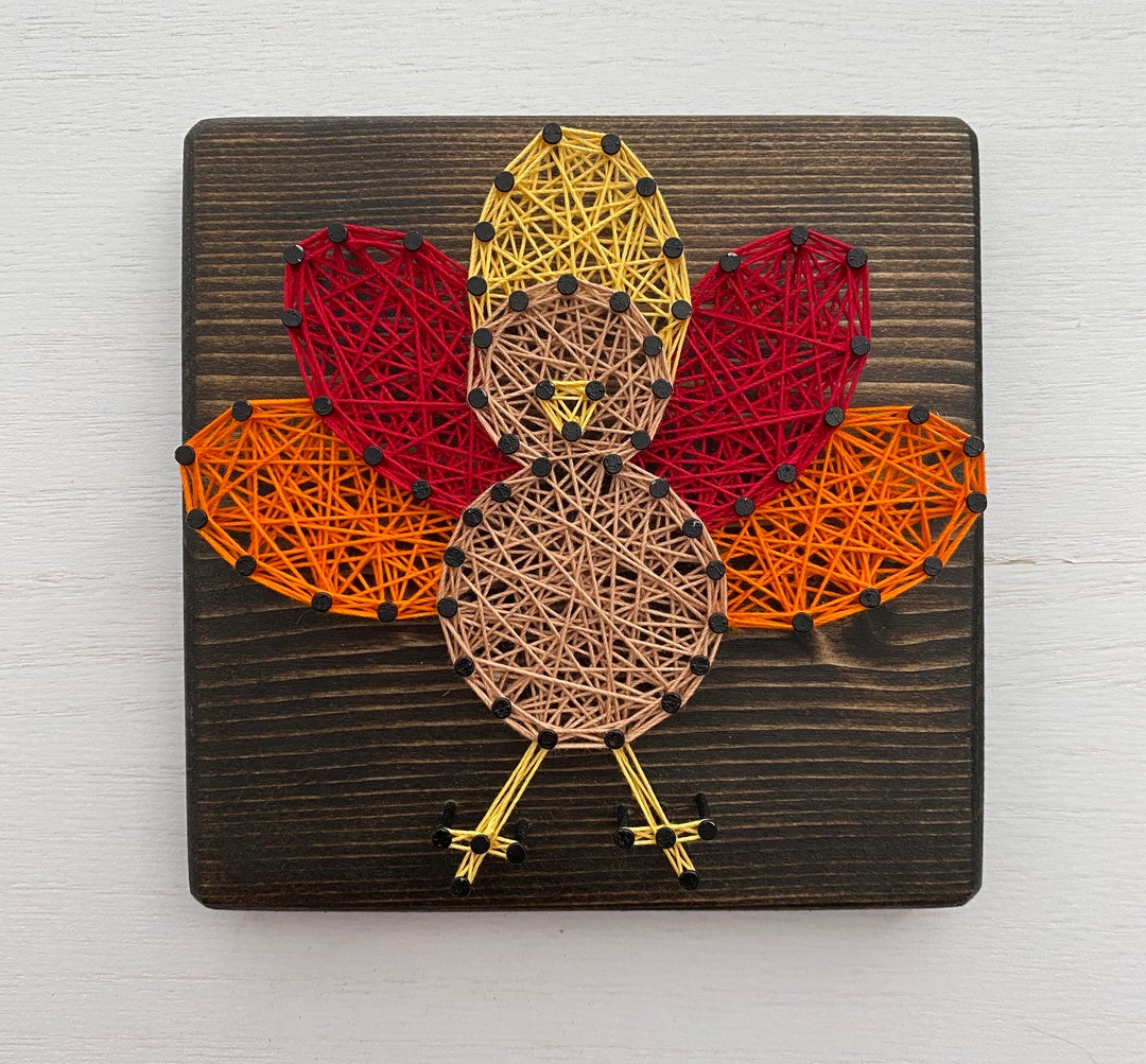 Turkey String Art Thanksgiving String Art - Etsy