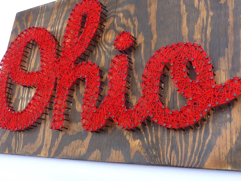 Ohio State Script Ohio String Art Ohio String Art Ohio State | Etsy