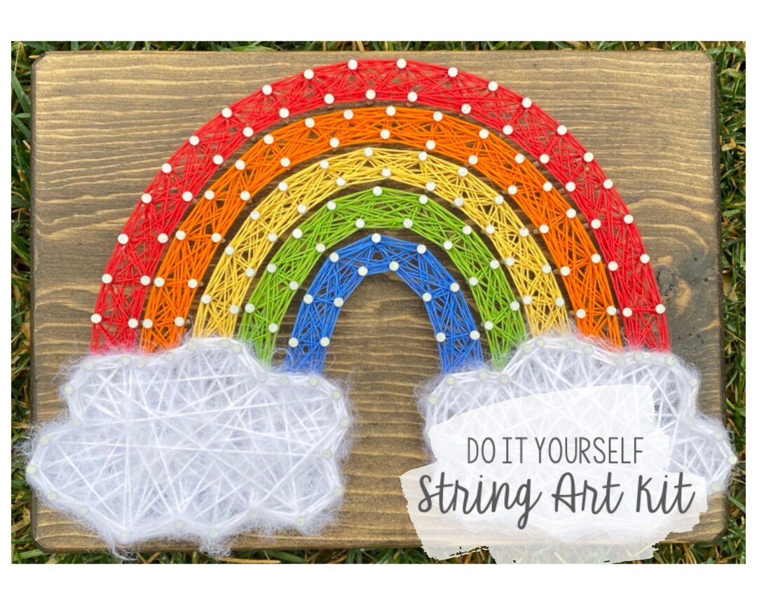 DIY Rainbow String Art Kit - Etsy