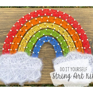 DIY Rainbow String Art Kit - Etsy