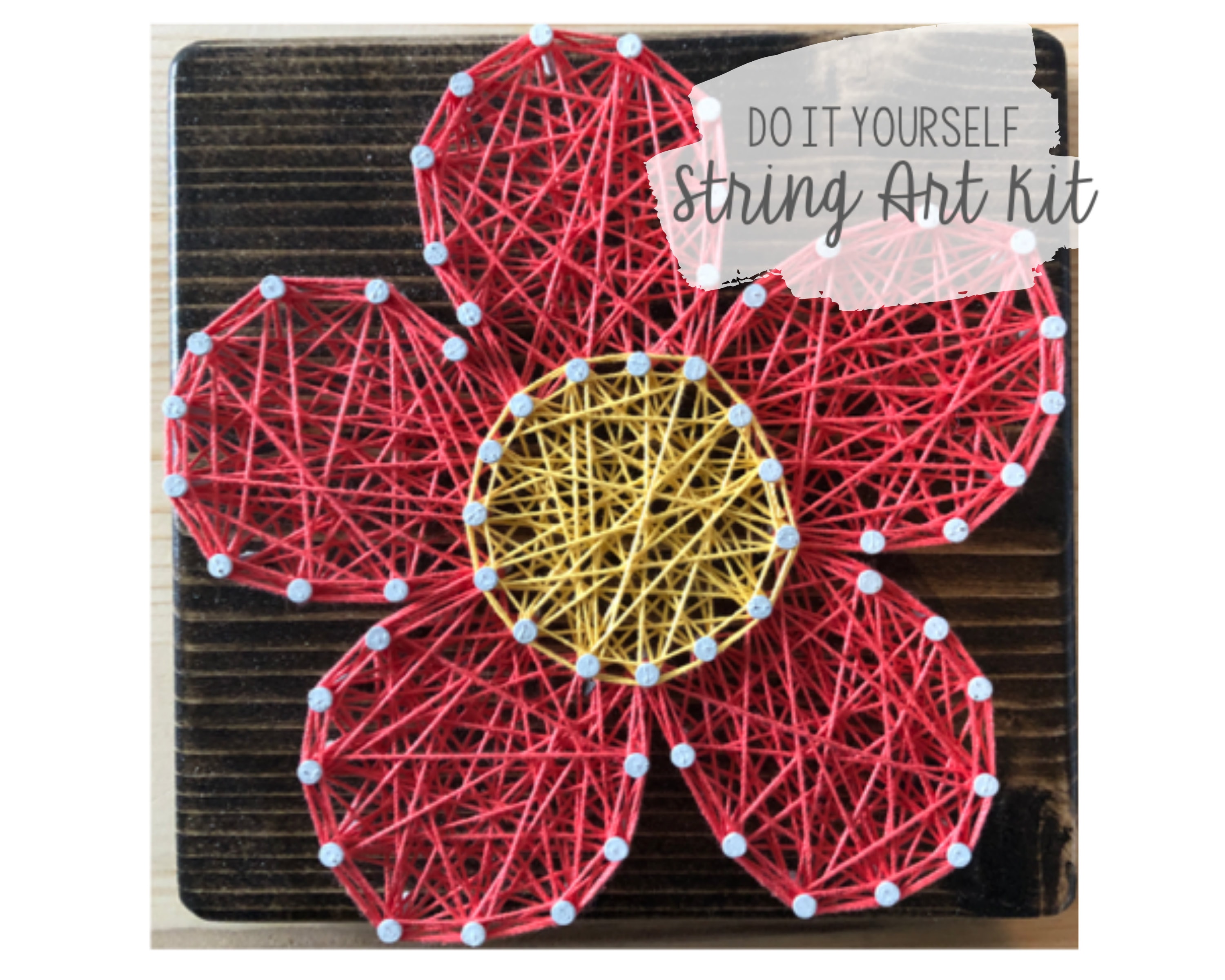 DIY Flower String Art Kit | Etsy