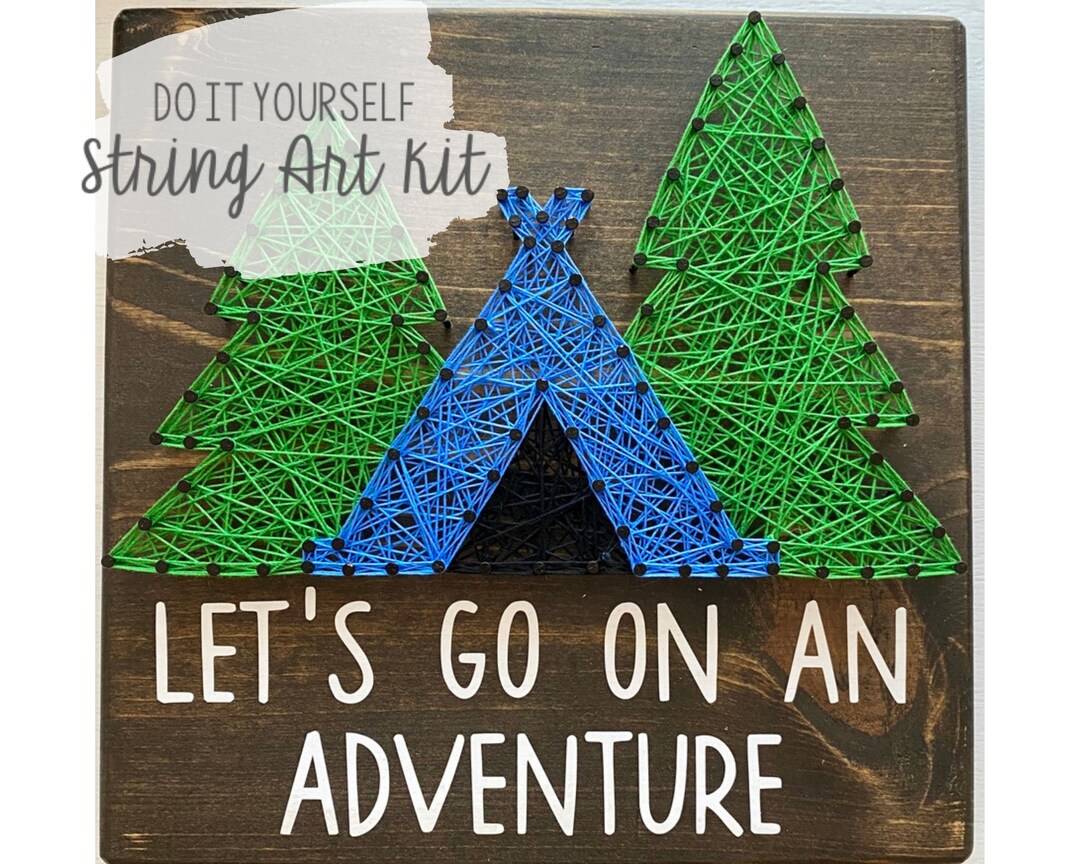 DIY Let's Go on an Adventure Camping String Art Kit - Etsy