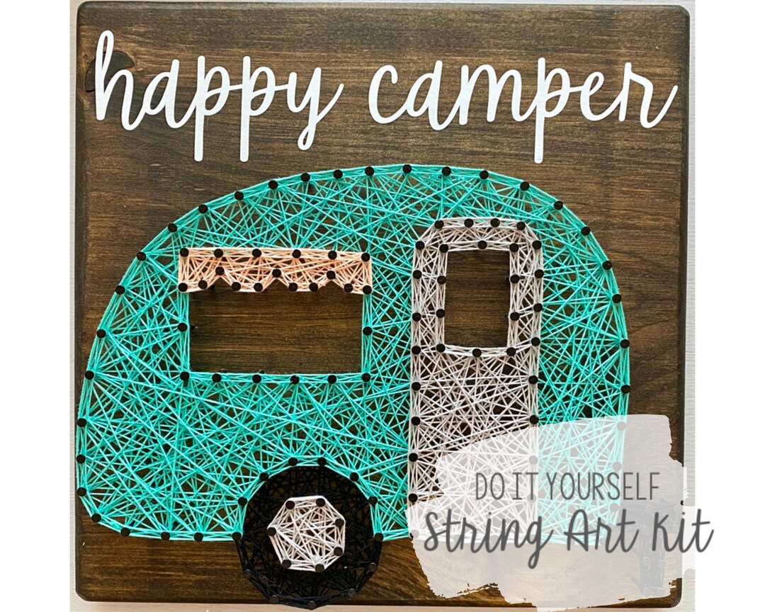 DIY Happy Camper String Art Kit - Etsy