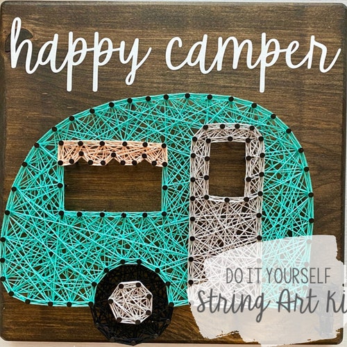DIY Happy Camper String Art Kit | Etsy