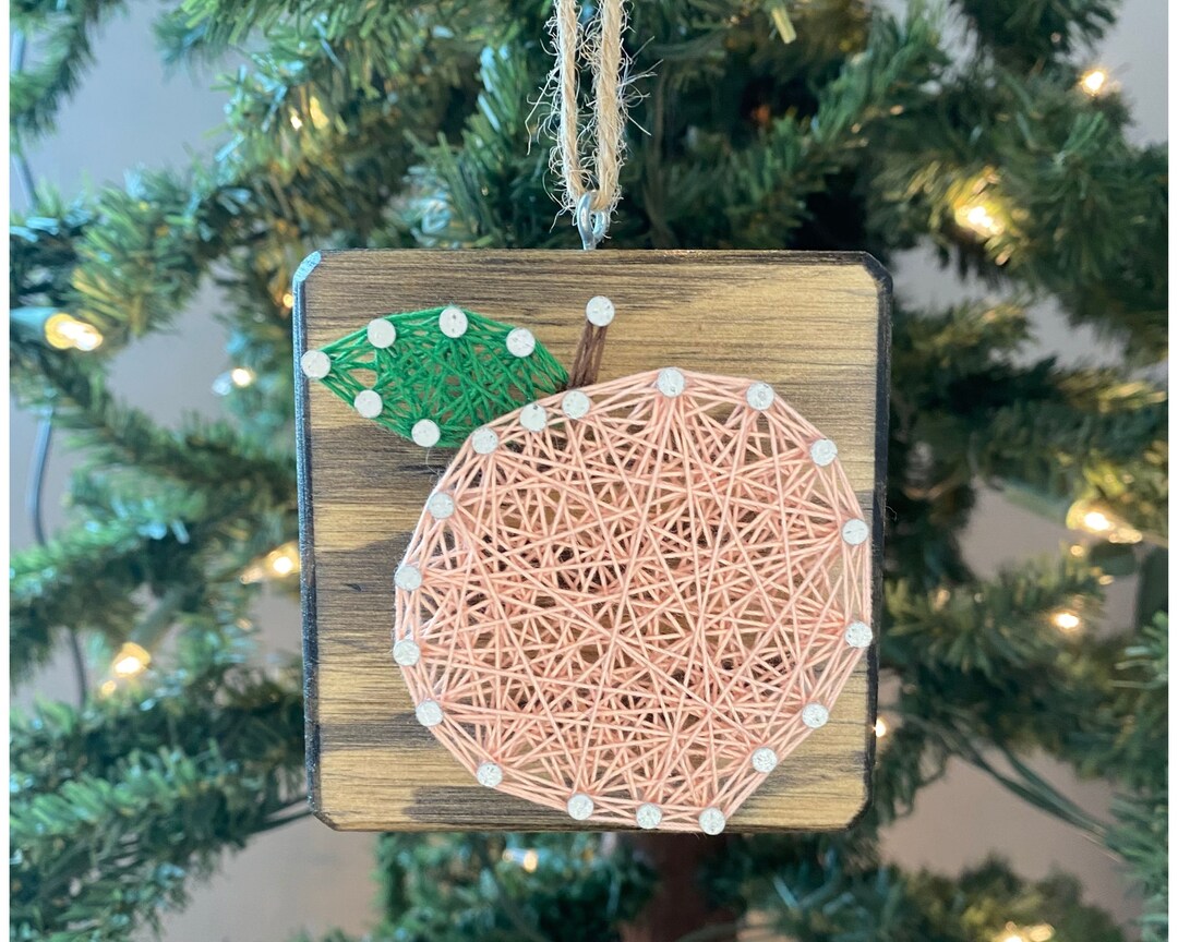 MADE TO ORDER Peach String Art Ornament - Etsy