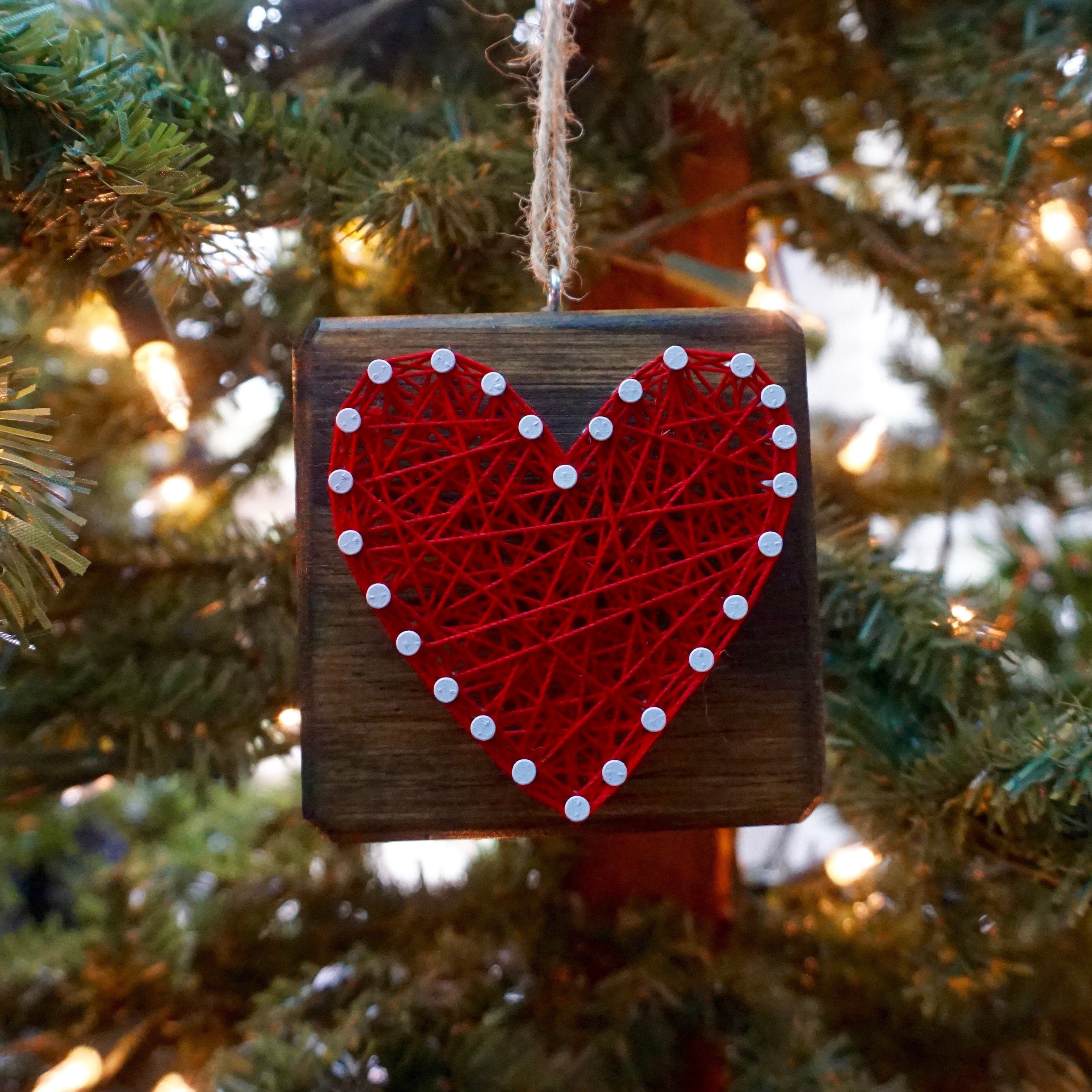 Heart String Art Ornament - Etsy