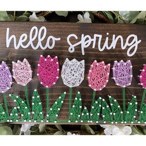 Hello Spring Tulips String Art - Etsy