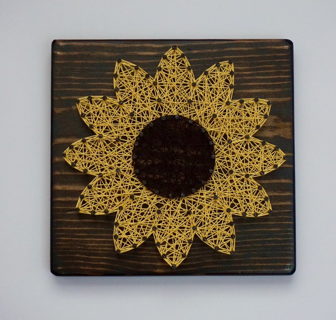 Sunflower String Art Sunflower Sign Flower Wall Decor | Etsy