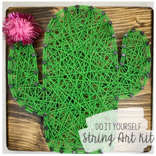 DIY Cactus Succulent String Art Kit | Etsy