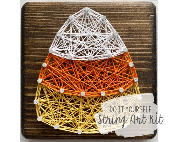 DIY 4x4 Candy Corn String Art Kit - Etsy