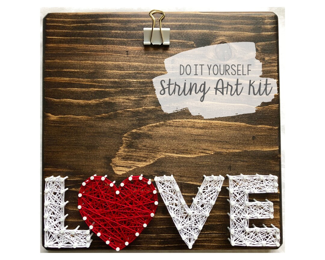 DIY Love String Art Kit, Wedding Gift, Love Sign, Valentines Day Decor ...